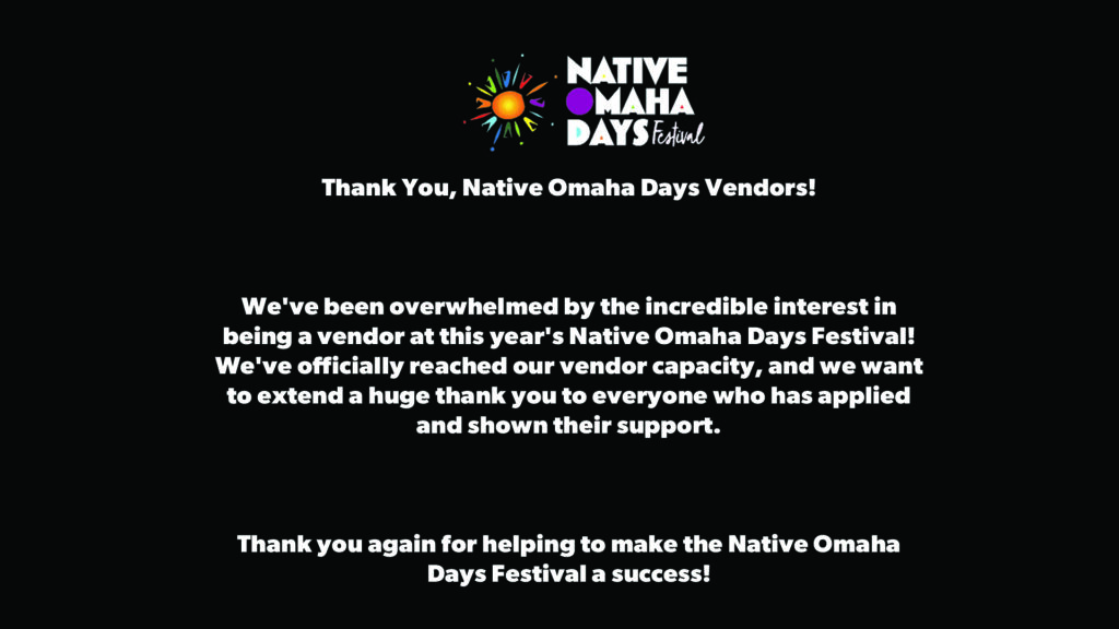 All Vendor Registration – Native Omaha Days